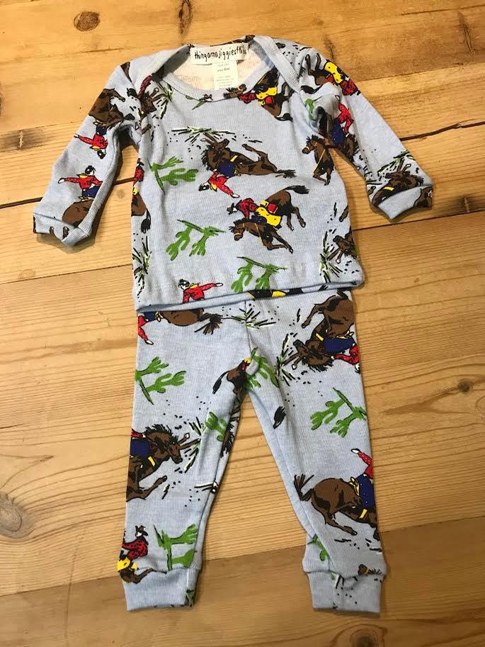 Cowboy Long Sleeve PJ Set | Blue – Cry Baby Ranch